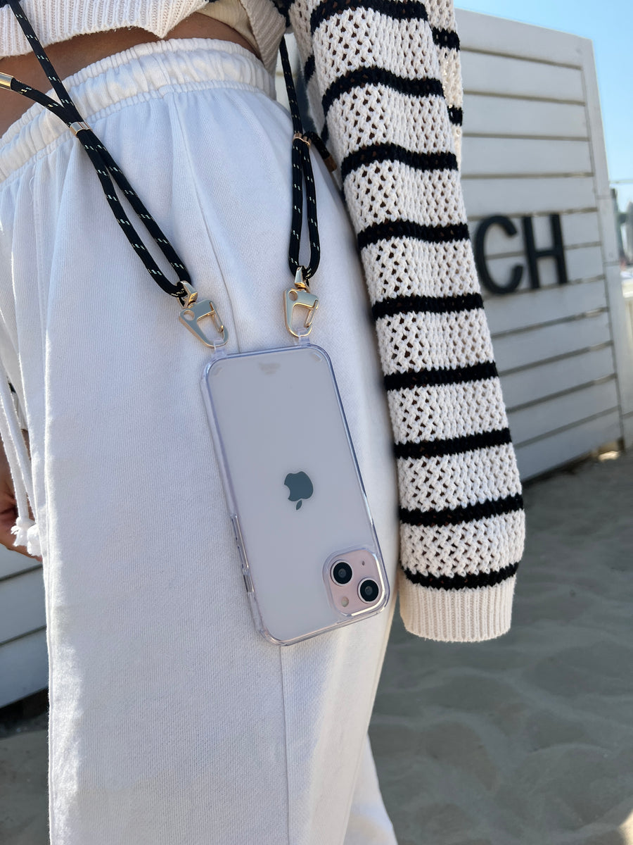 iPhone 14 - Gold Goddess Transparant Cord Case – xoxo Wildhearts